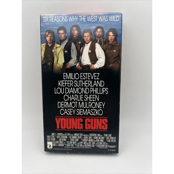 Media | Young Guns Vhs 1989 Vestron Emilio Estevez Kiefer Sutherland ...